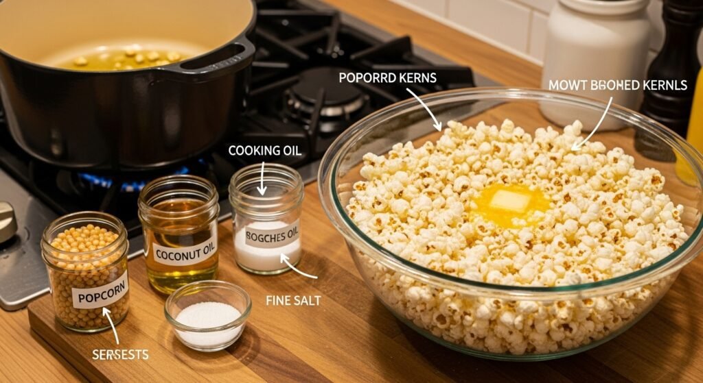 Stovetop Popcorn Recipe – Easy, Fluffy, and Better Than Movie Theater ...